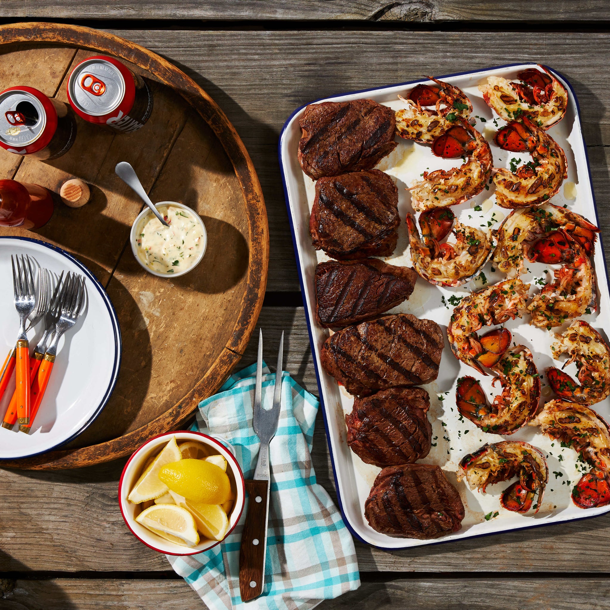 Steaks & Tails BBQ Pack – 6 Filets + 6 Lobster Tails (Jumbo Option)